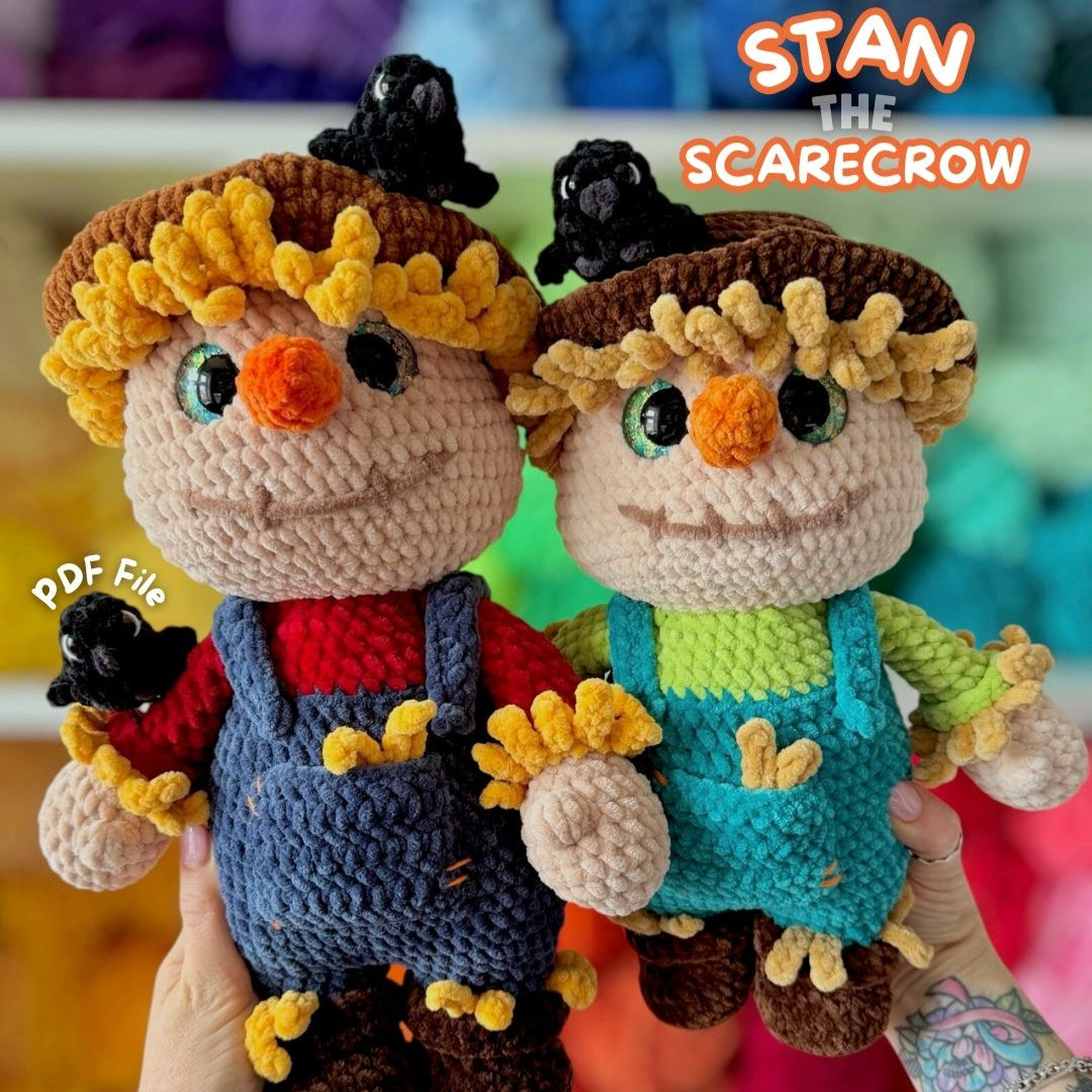 Crochet PATTERN: Stan the Scarecrow (English) – Abzies Makes